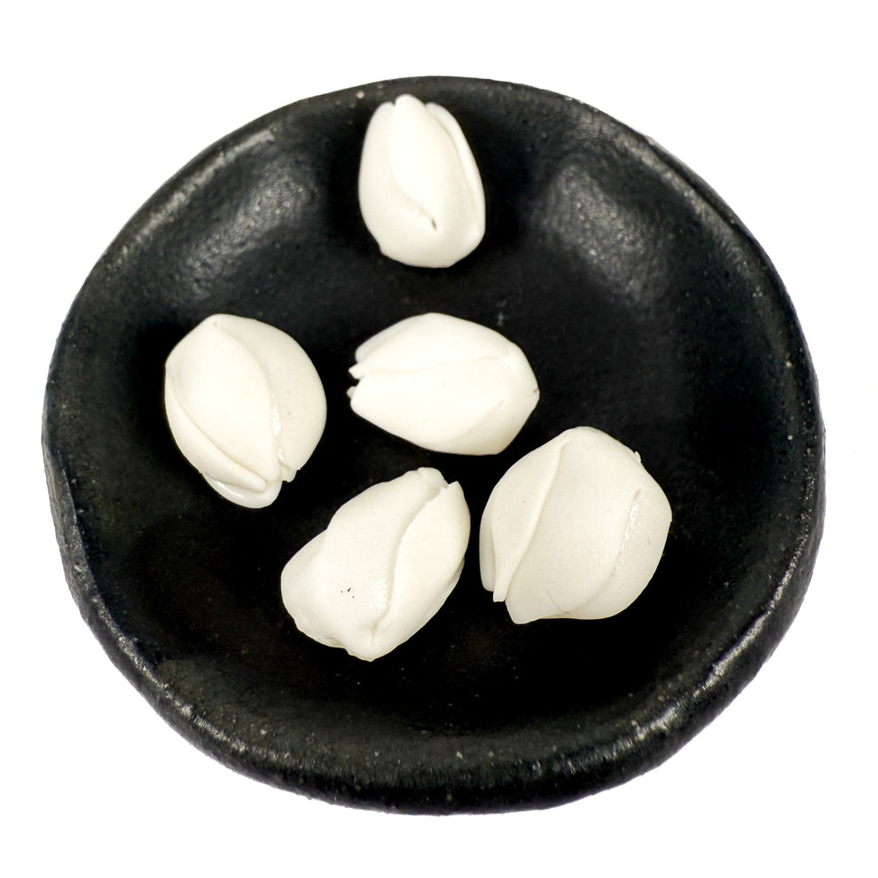 Hawaiian Pikake (Jasmine) Bud Flower 14mm White Clay Bead (C133) – The ...