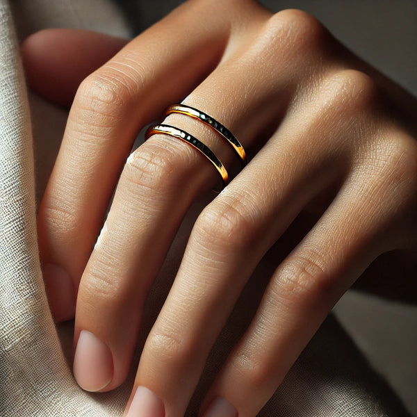 Handmade & Hammered Gold Rings (J244) – The Bead Gallery Honolulu